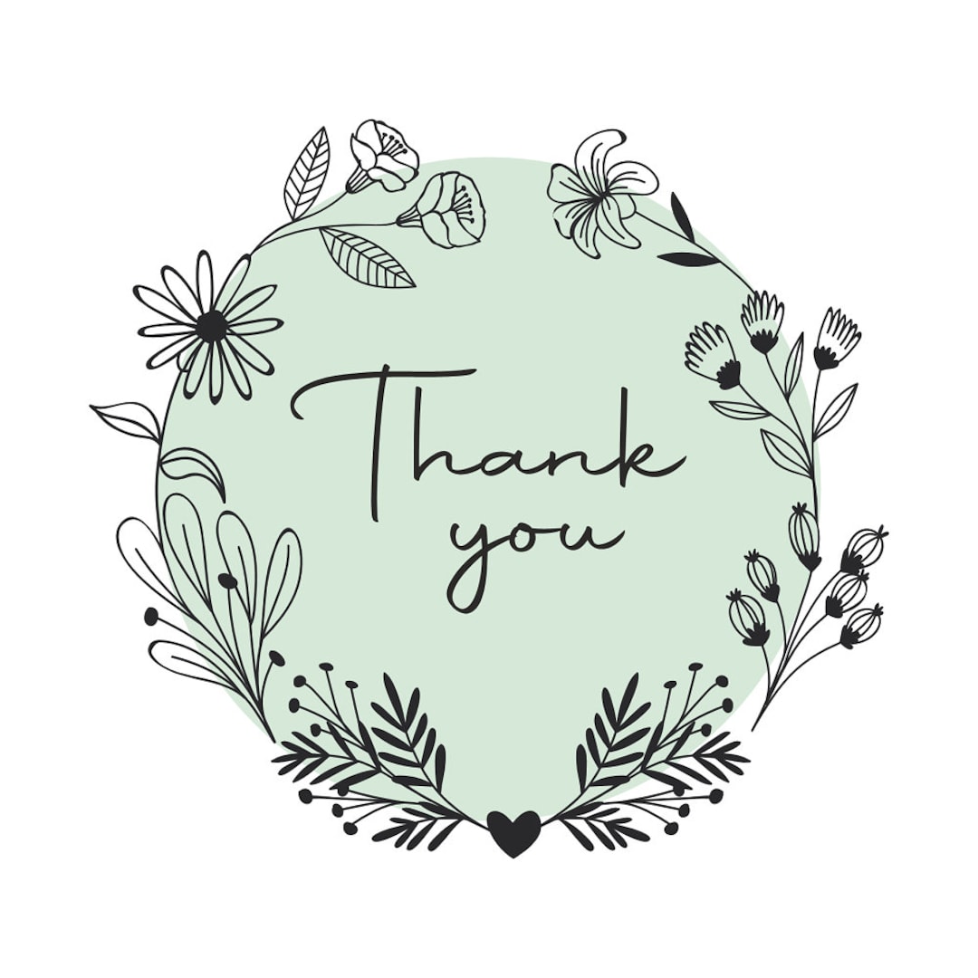 Thank You Printable Sticker Stickers Thank You - Etsy