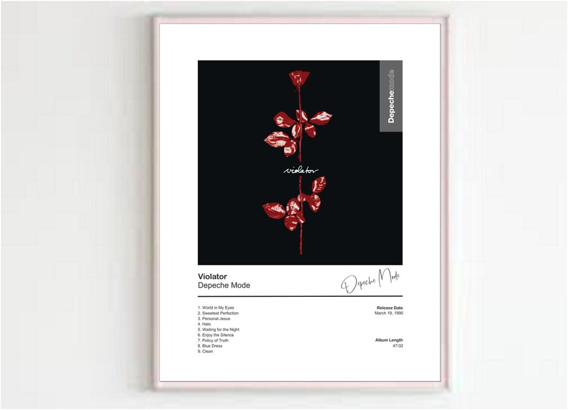 VIOLATOR DEPECHE MODE Instant Download Depeche Mode Poster Violator ...