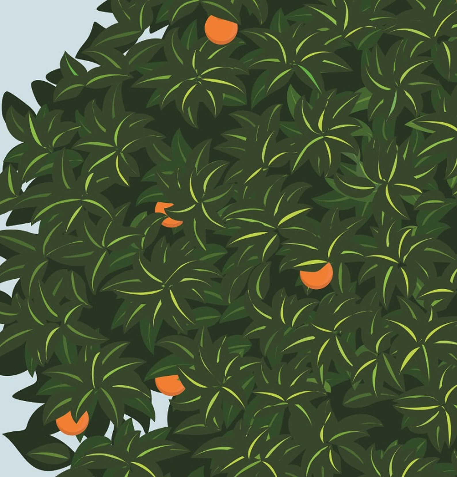 ORANGE TREE Printable Poster Orange Tree Poster Wall Art Nature Poster ...