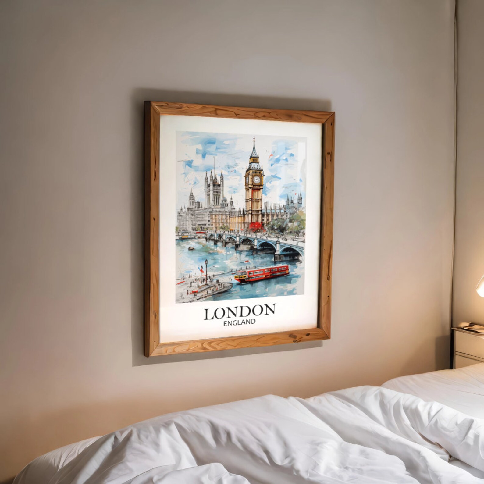 WATERCOLOR LONDON POSTER london Art Print, London Wall Art, England Art ...