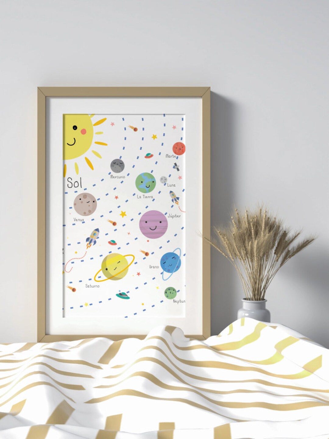 SPANISH SOLAR SYSTEM Printable Poster Kids Room Decor Spanish Planets ...