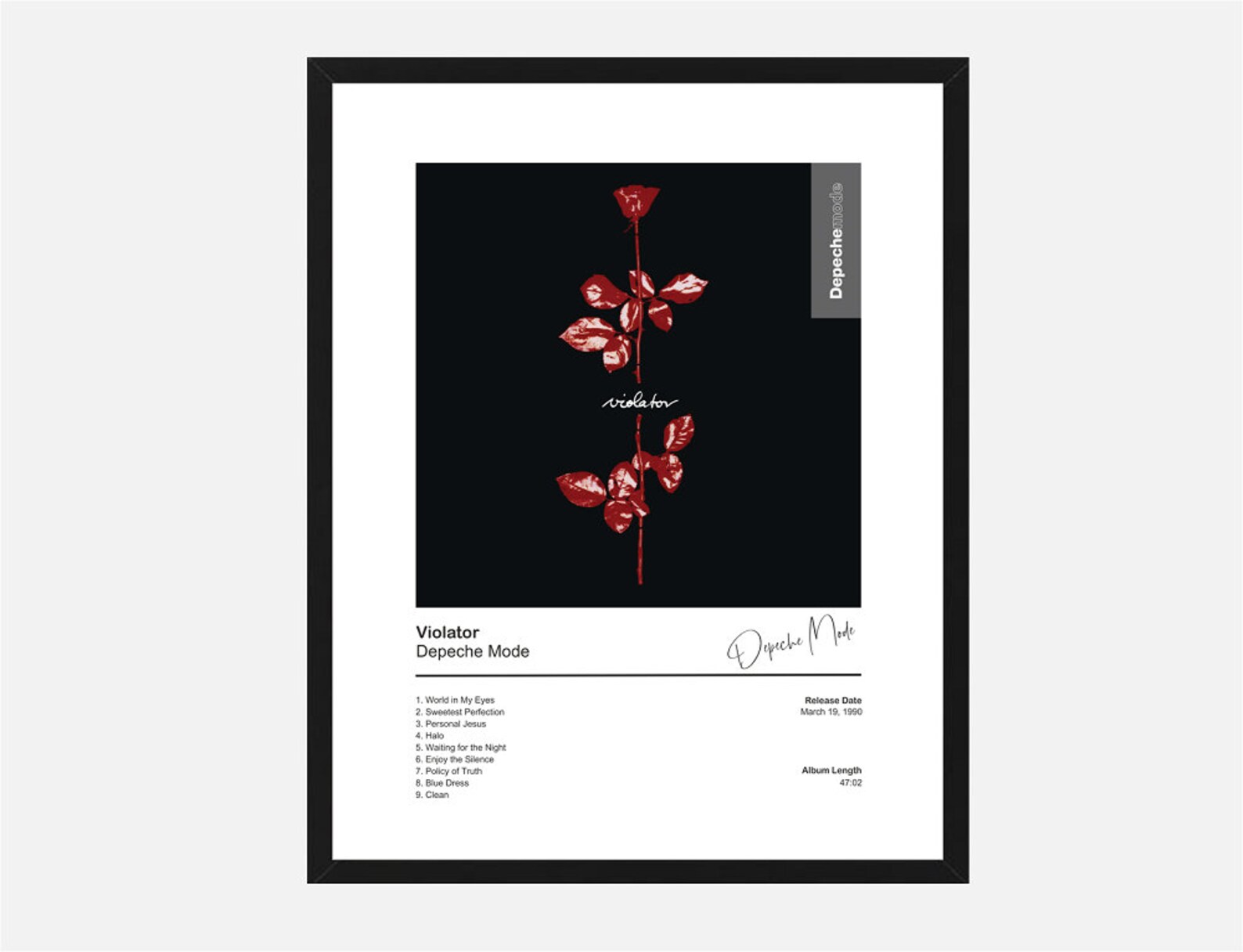 VIOLATOR DEPECHE MODE Instant Download Depeche Mode Poster Violator ...