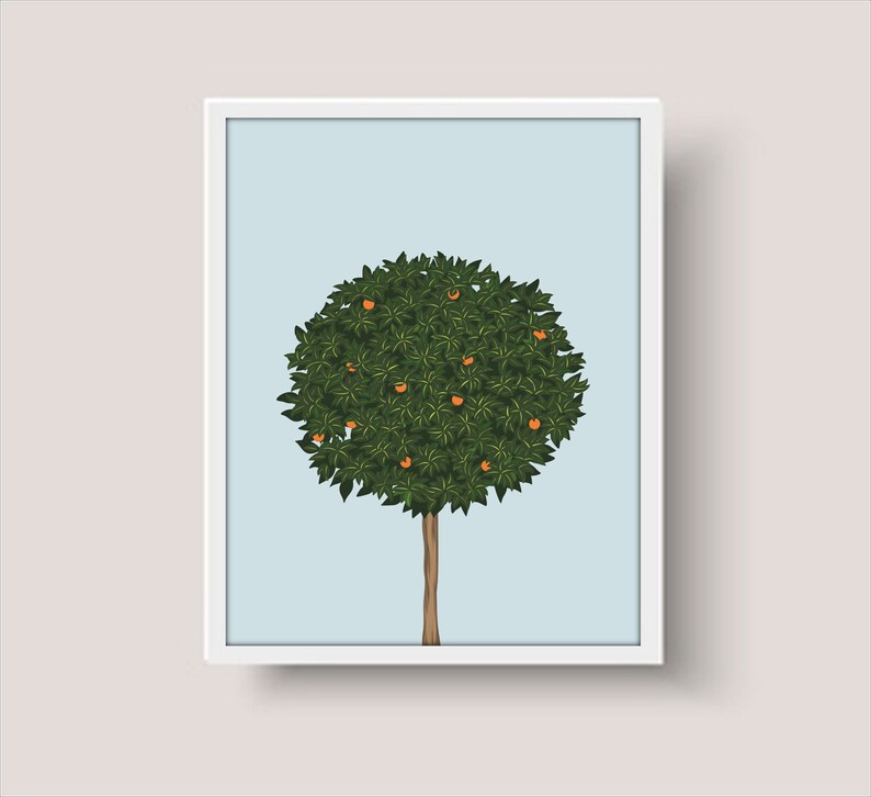 ORANGE TREE Printable Poster Orange Tree Poster Wall Art Nature Poster ...