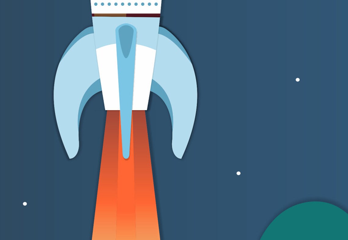 NURSERY ROCKET Rocket Poster Printable Instant Download Outer Space ...