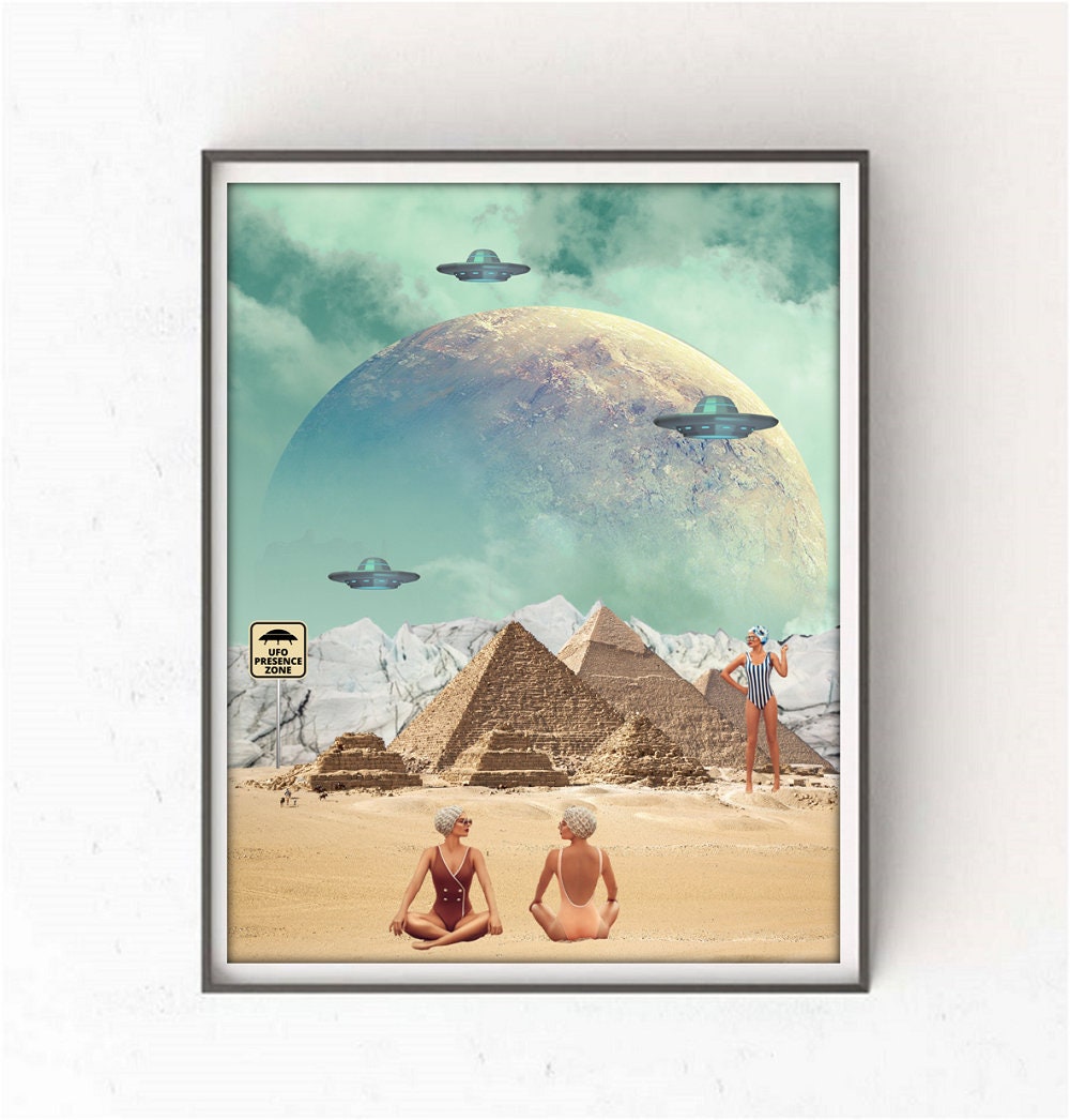 Collage, Printable Illustration, Printable Sheets, Science Fiction ...