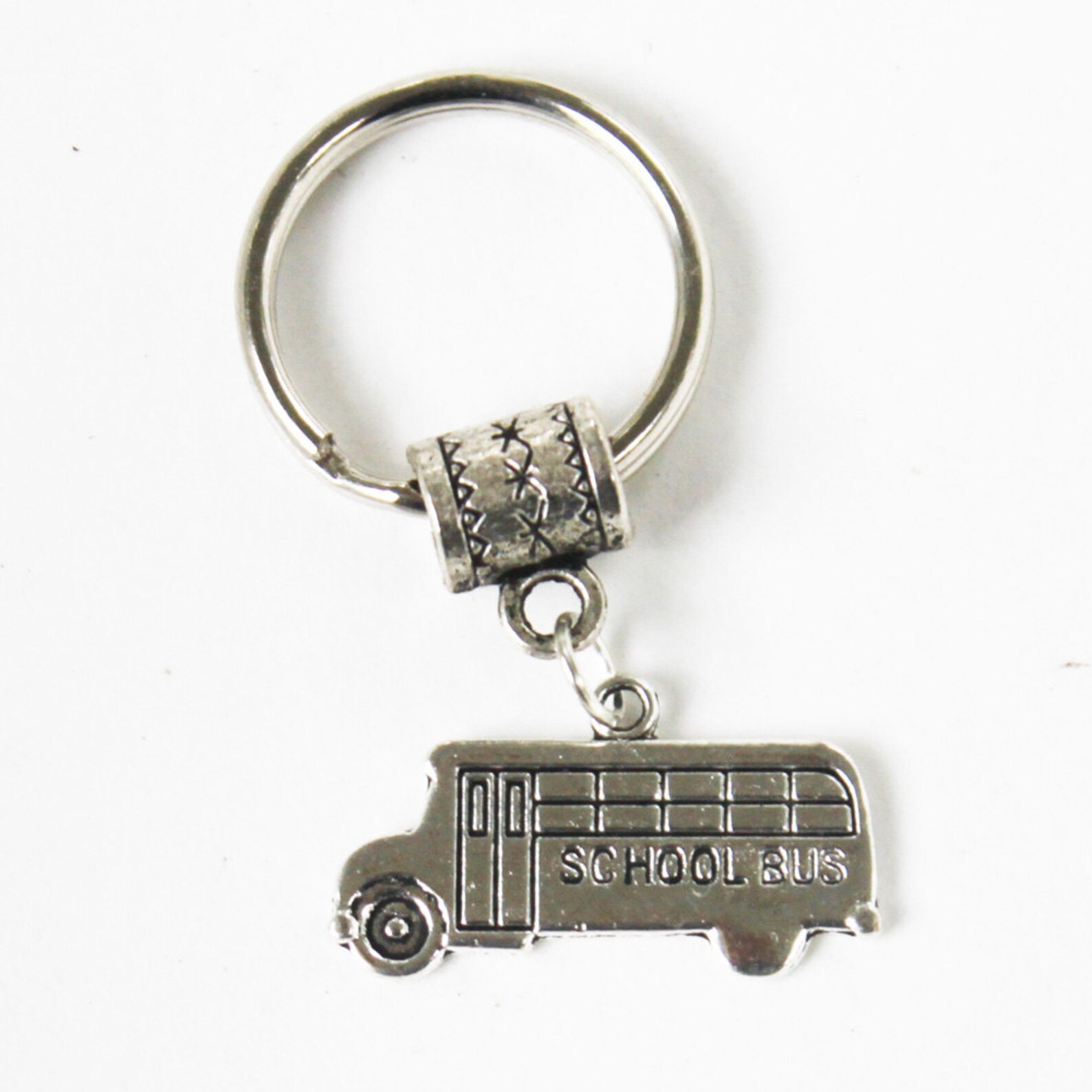 Silver SCHOOL BUS Key Chain Key Ring Key Holder Key Fob - Etsy