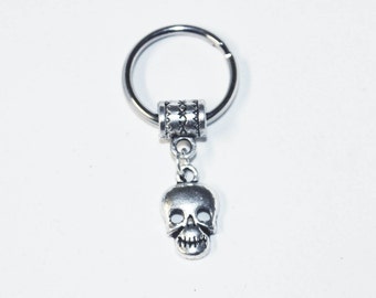 Pewter Skull Tribal Maori Silver Keychain Key Ring 21H-KC - Etsy