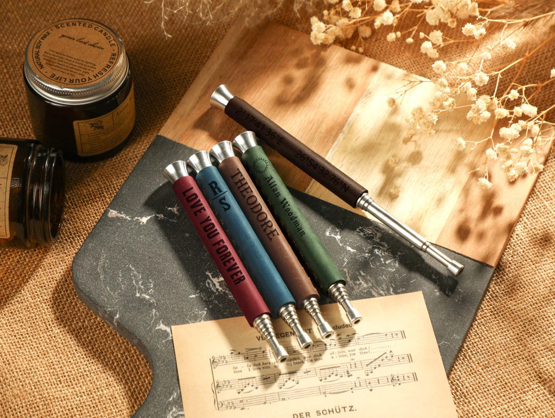 Custom Engrave Fire Blower With Leather Sheath, Personalized Fire ...