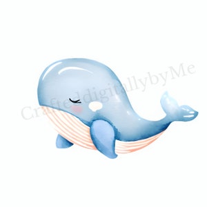 Whale Pngs, Dolphin Sea Animal, Fish Clipart, Undersea Watercolor Clip ...
