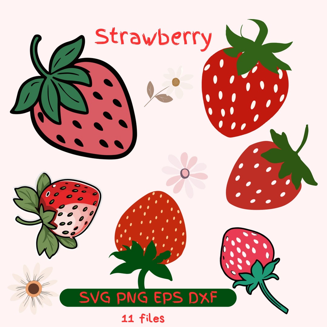 Strawberry SVG, Strawberry Clipart, Strawberry Cricut, Strawberries Cut ...