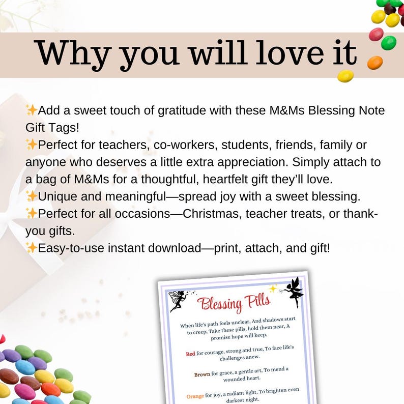 Gift Tags, M&ms Blessing Pills, Printables Tags, Gifts Treats Teacher ...