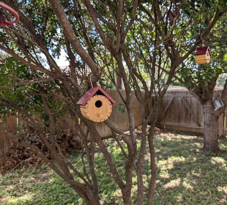 2 Pack Hummingbird House Kit Rotating Back Cover Wooden Spray Painted ...