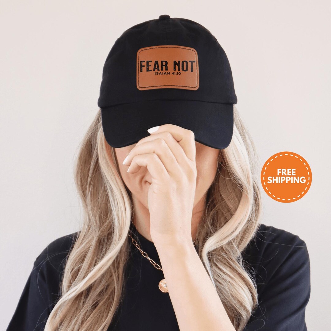 Christian Baseball Cap Women, Bible Verse Hat With Leather Patch, Fear ...
