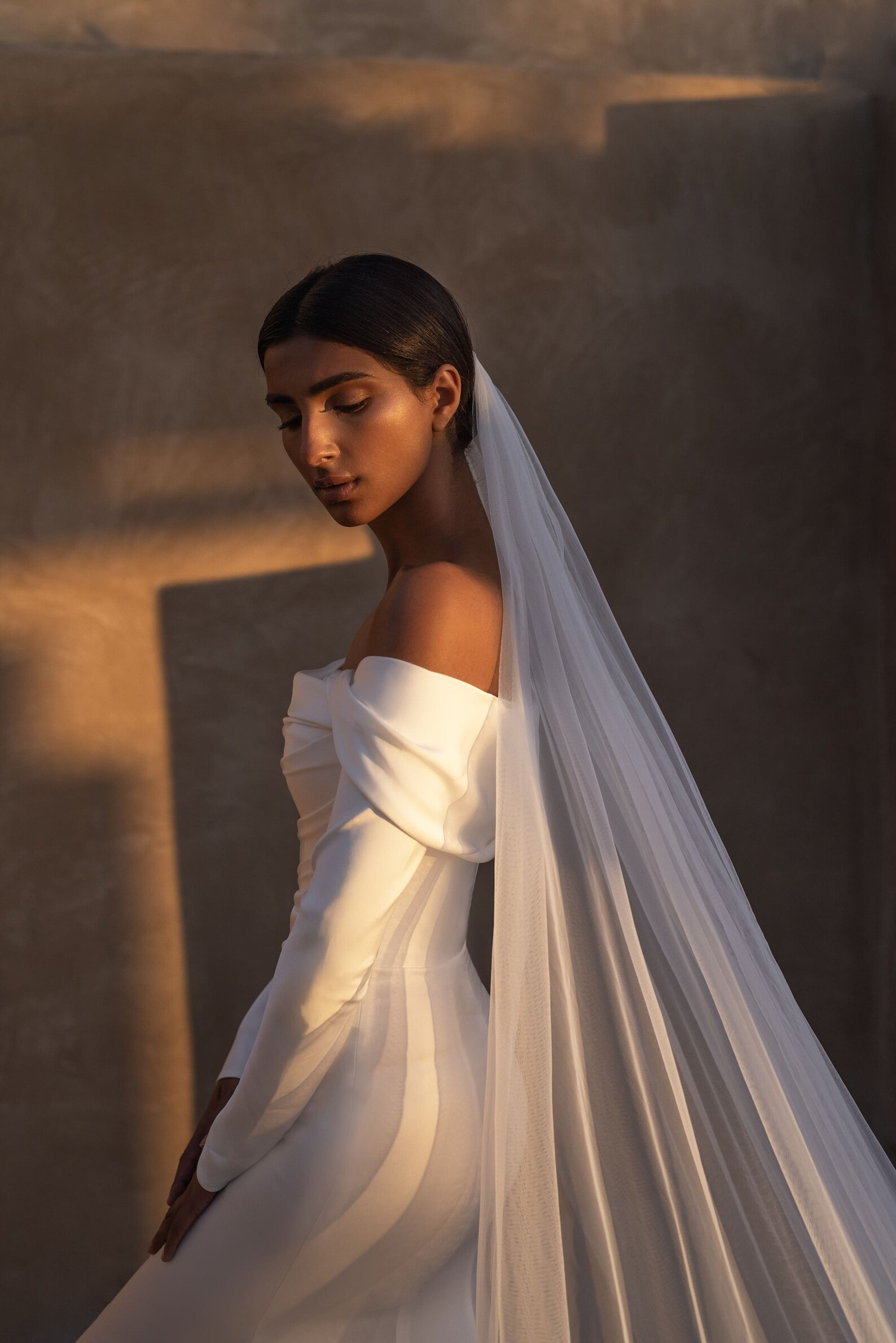 Elegant Long Sleeve Wedding Dress With Form-fitting Silhouette Yara - Etsy