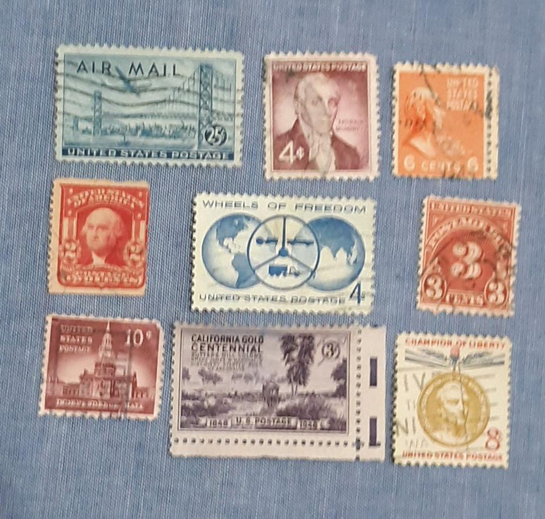 Vintage US Postage Stamps; 120 Stamps; Pre-1960; Crafting Supply - Etsy