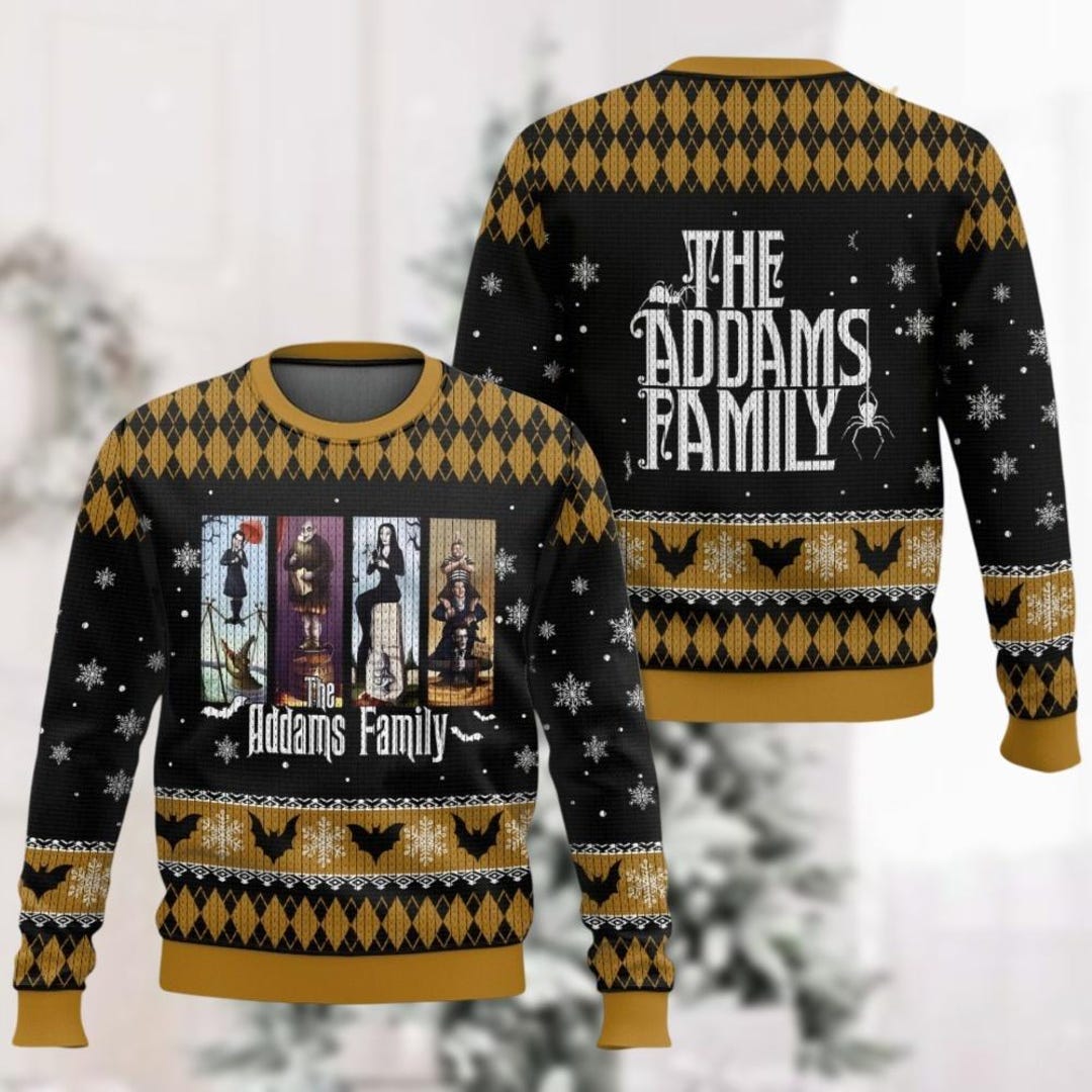 Christmas the Addams Family Ugly Sweater, 90S Vintage Movie Shirt, the ...