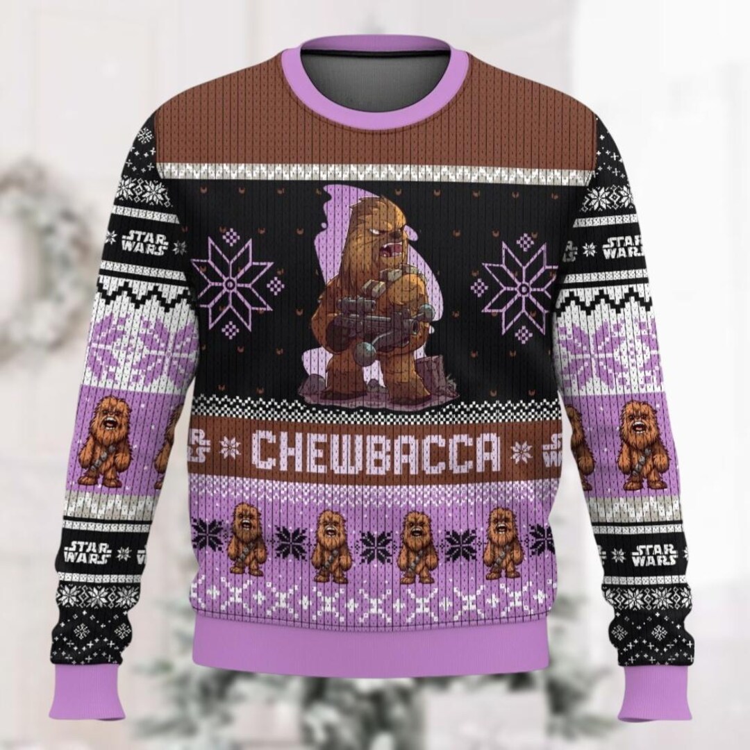 Christmas Chewbacca Star Wars Ugly Sweater, Vintage Star Wars Shirt ...