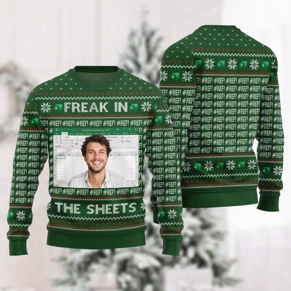 Excel Sheet Ugly Christmas Sweater - Etsy