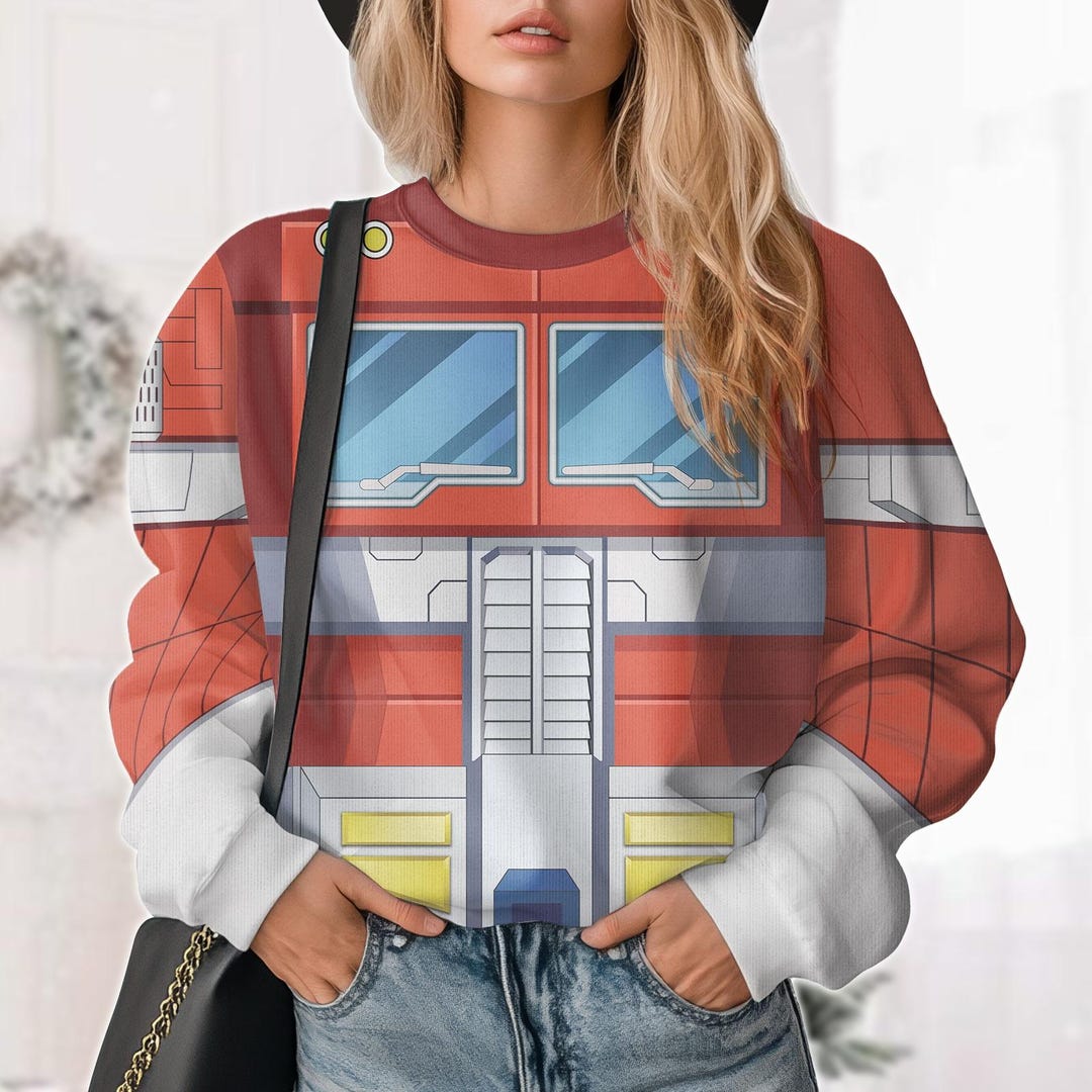 Christmas Transformers Ugly Sweater, Optimus Prime Cosplay Costume ...
