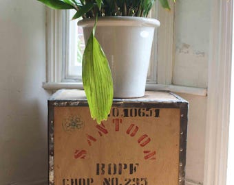 Vintage Retro Mid Century Old Tea Chest Box Storage Bedside Table Box ...