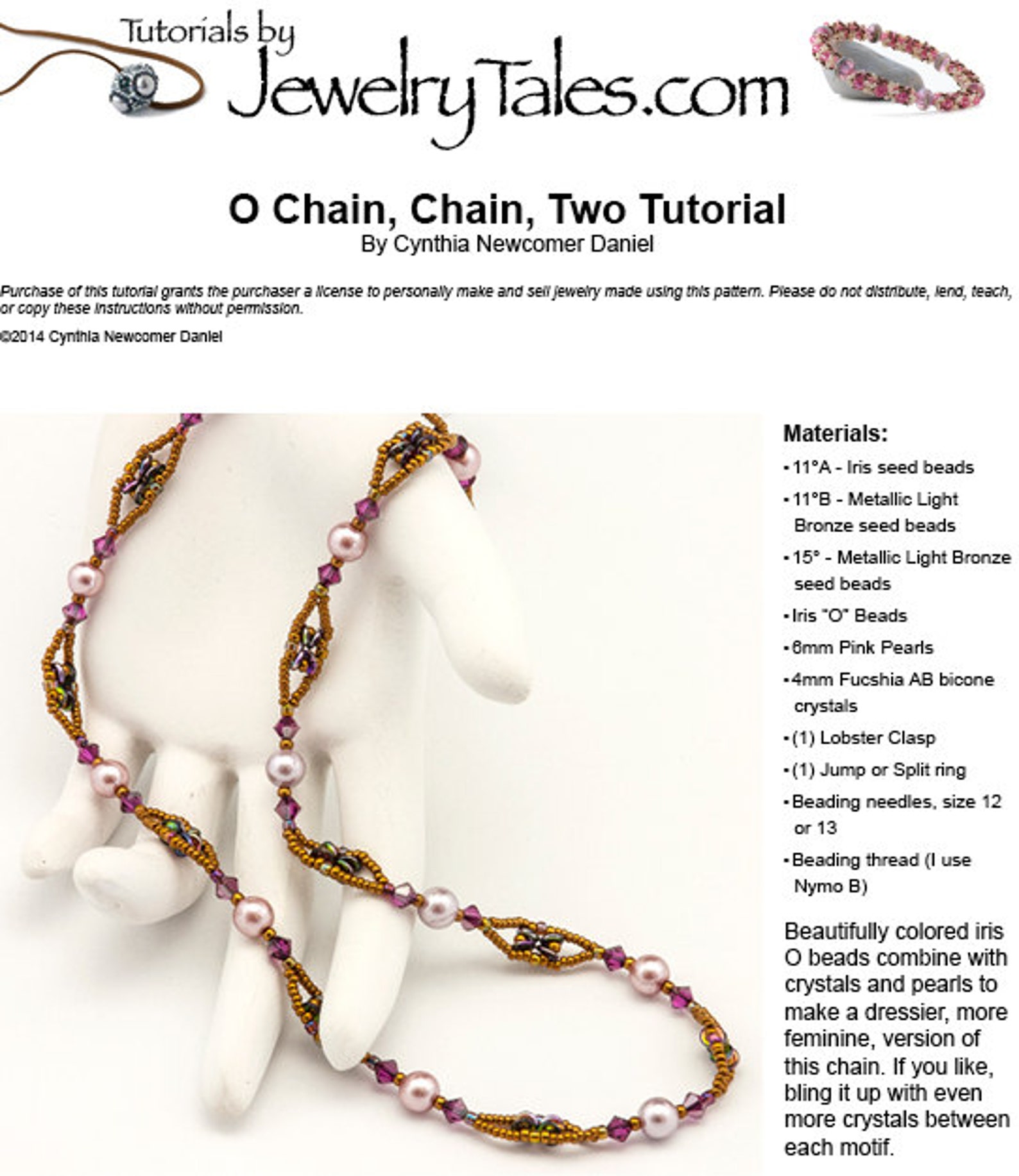 Beaded Chain Tutorial O Chain, Chain, Chain With O Beads or Daisy ...