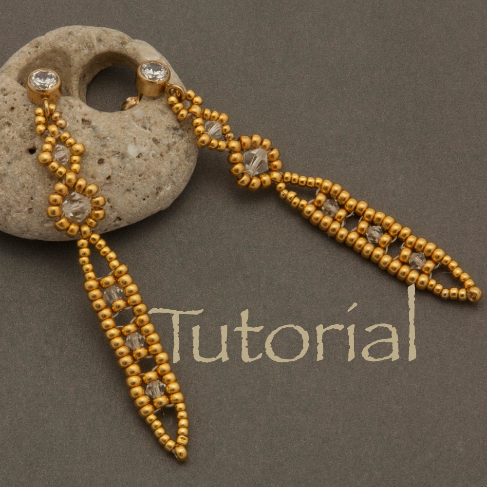 Seed Bead and Crystal Earring Tutorial Icicle - Etsy