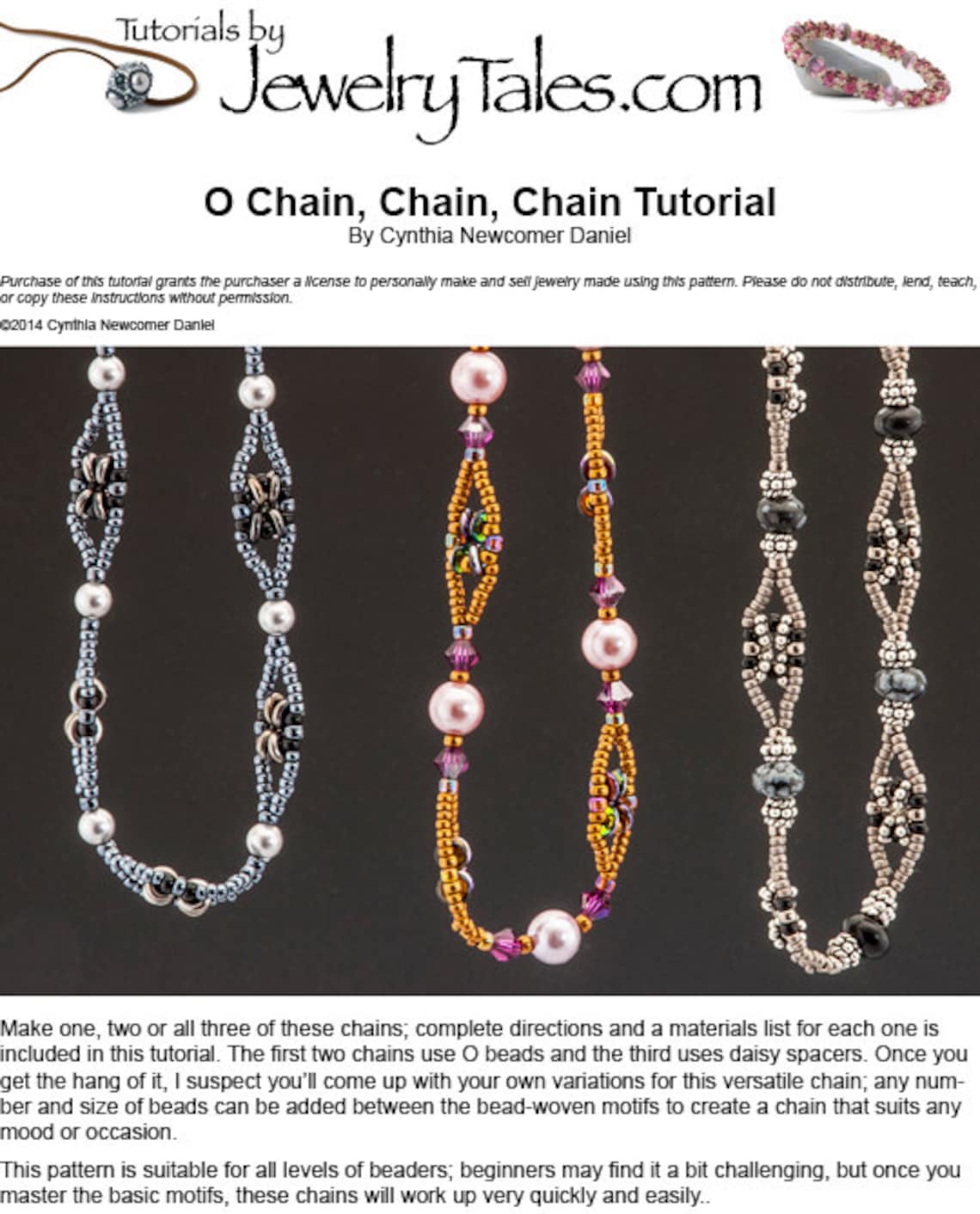 Beaded Chain Tutorial O Chain, Chain, Chain With O Beads or Daisy ...