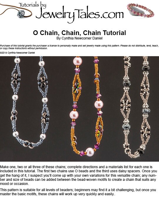 Beaded Chain Tutorial O Chain, Chain, Chain With O Beads or Daisy ...