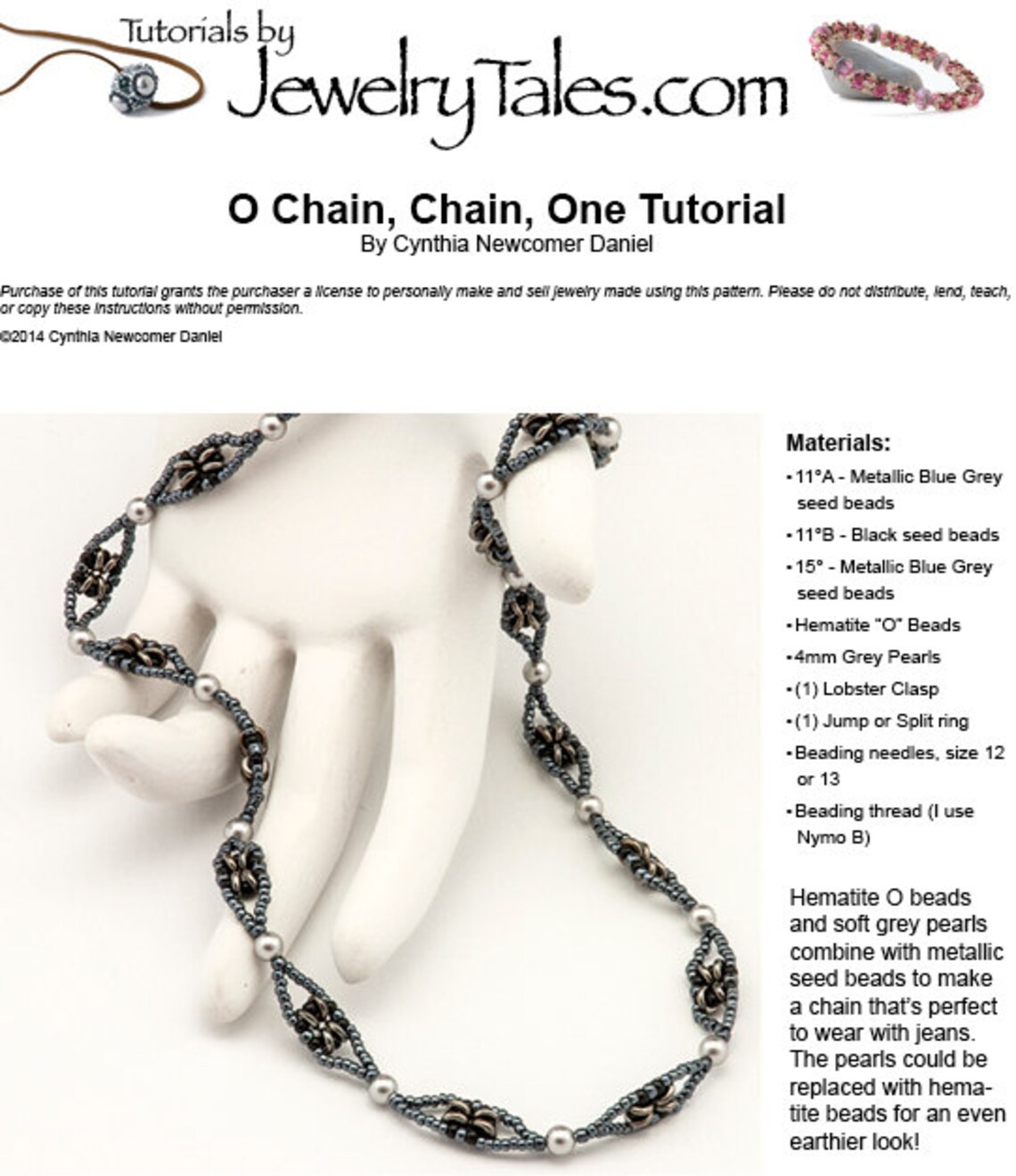 Beaded Chain Tutorial O Chain, Chain, Chain With O Beads or Daisy ...