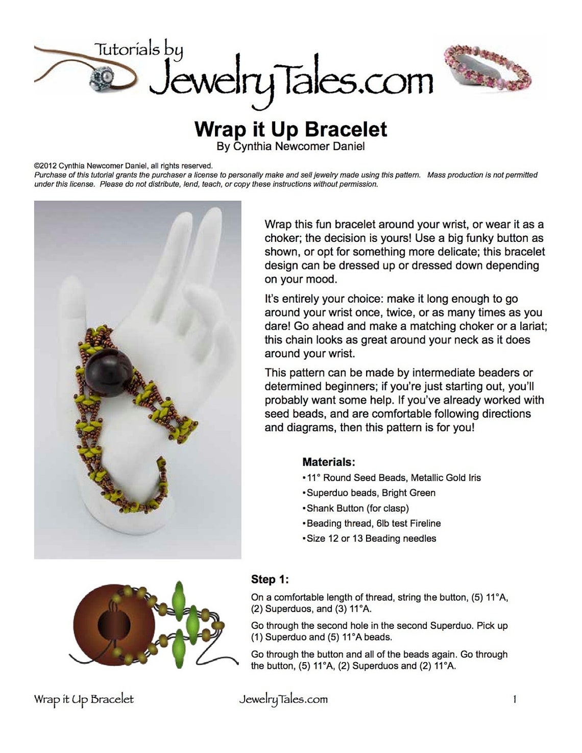 Beaded Bracelet Pattern Wrap It up Digital Download - Etsy