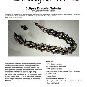 Beaded Bracelet Tutorial Eclipse Digital Download - Etsy