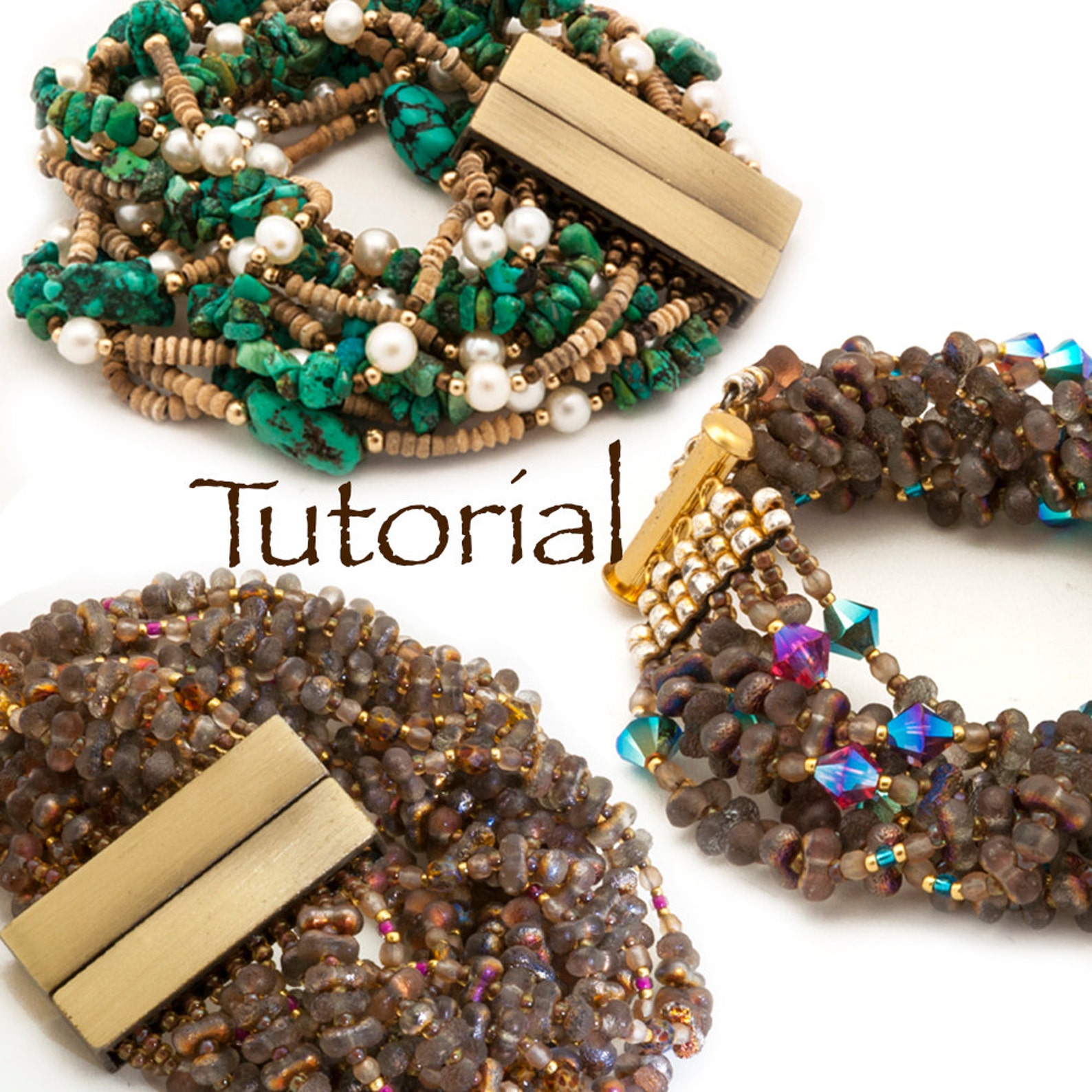 Beginner Bead Woven and Strung Bracelet Tutorial Free Falling With Seed ...