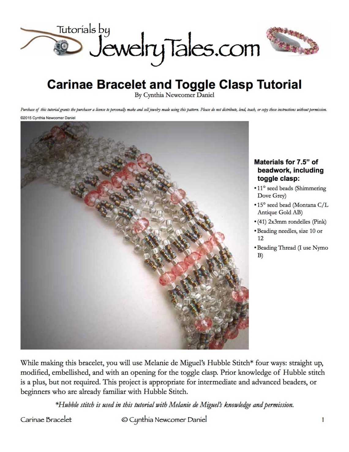 Hubble Stitch Seed Bead Bracelet Tutorial With Toggle Clasp Carinae - Etsy