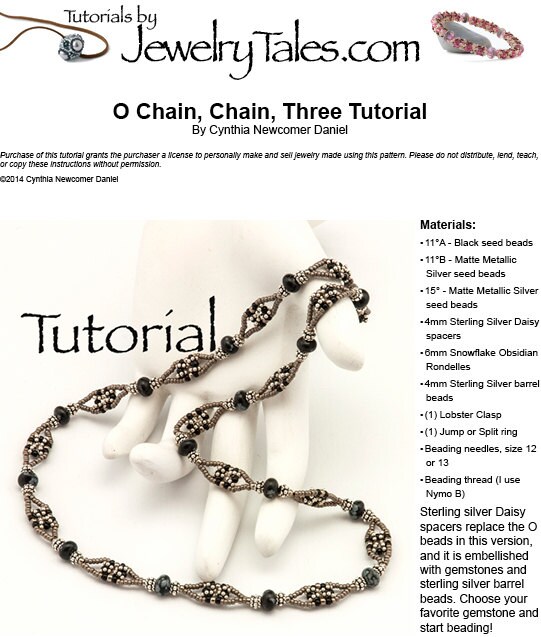 Beaded Chain Tutorial O Chain, Chain, Chain With O Beads or Daisy ...