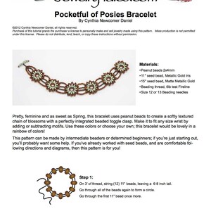 Beadwoven Bracelet Tutorial A Pocketful of Posies Digital Download - Etsy