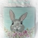 8x8 Canvas Board Bunny Rabbit Painting With Roses Shabby Chic Hand ...