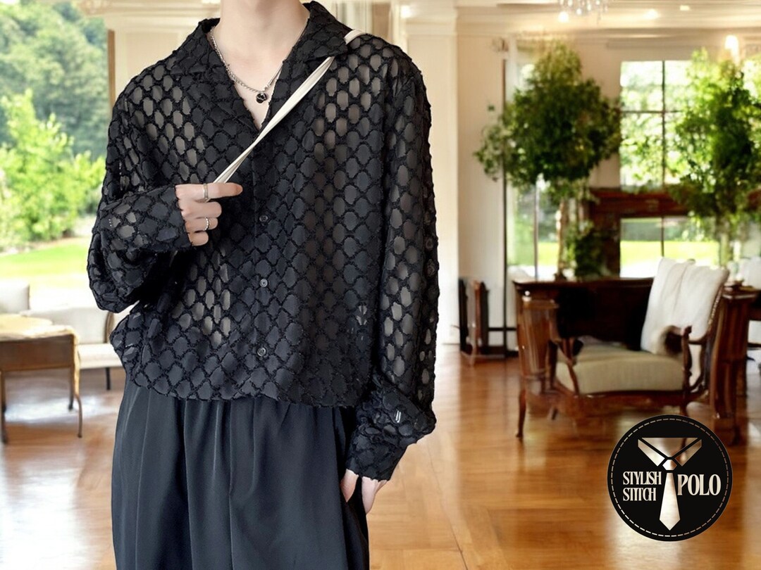 See Through Polo Shirts | Stylish Long Sleeve Top | Fashionable ...