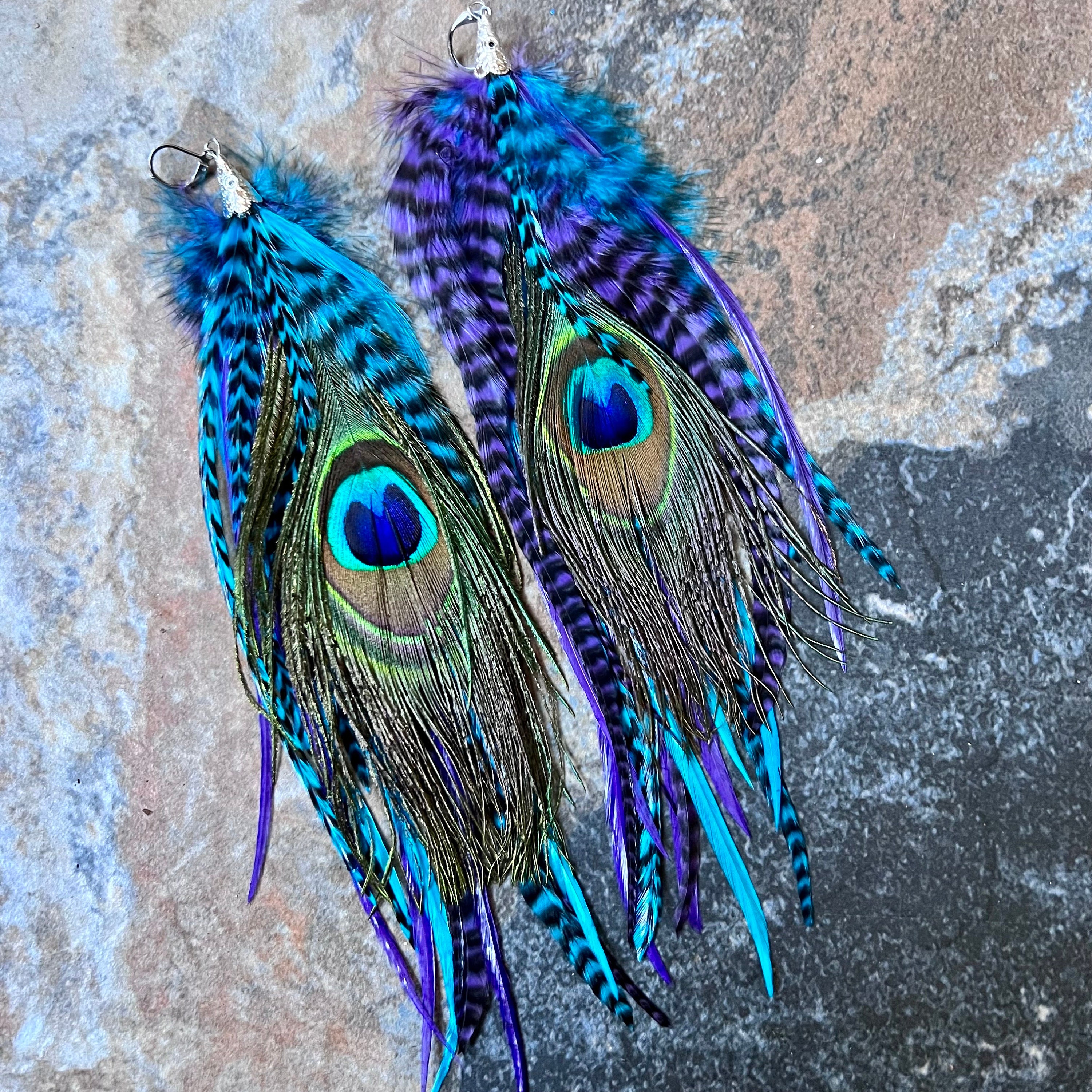 Hippie Boho Burlesque Festival Western One of a Kind Short Peacock Hand ...