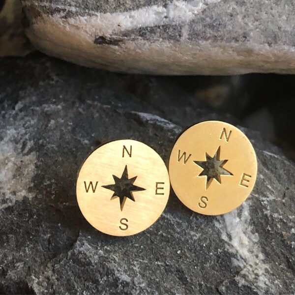 Compass Rose Earring - Etsy