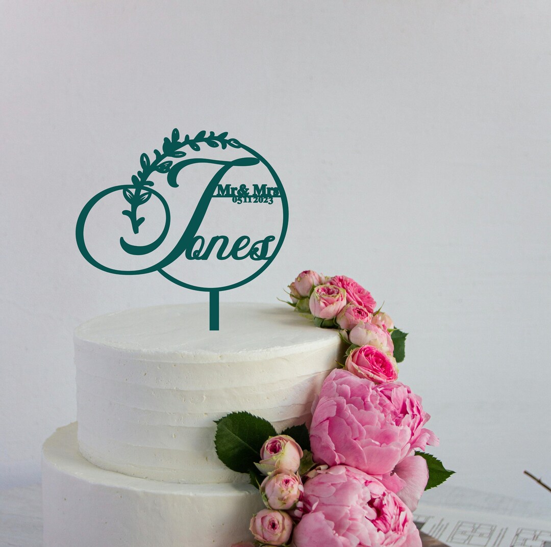 Personalized Cake Topper, Custom Names Cake Topper, Mr and Mrs Cake ...