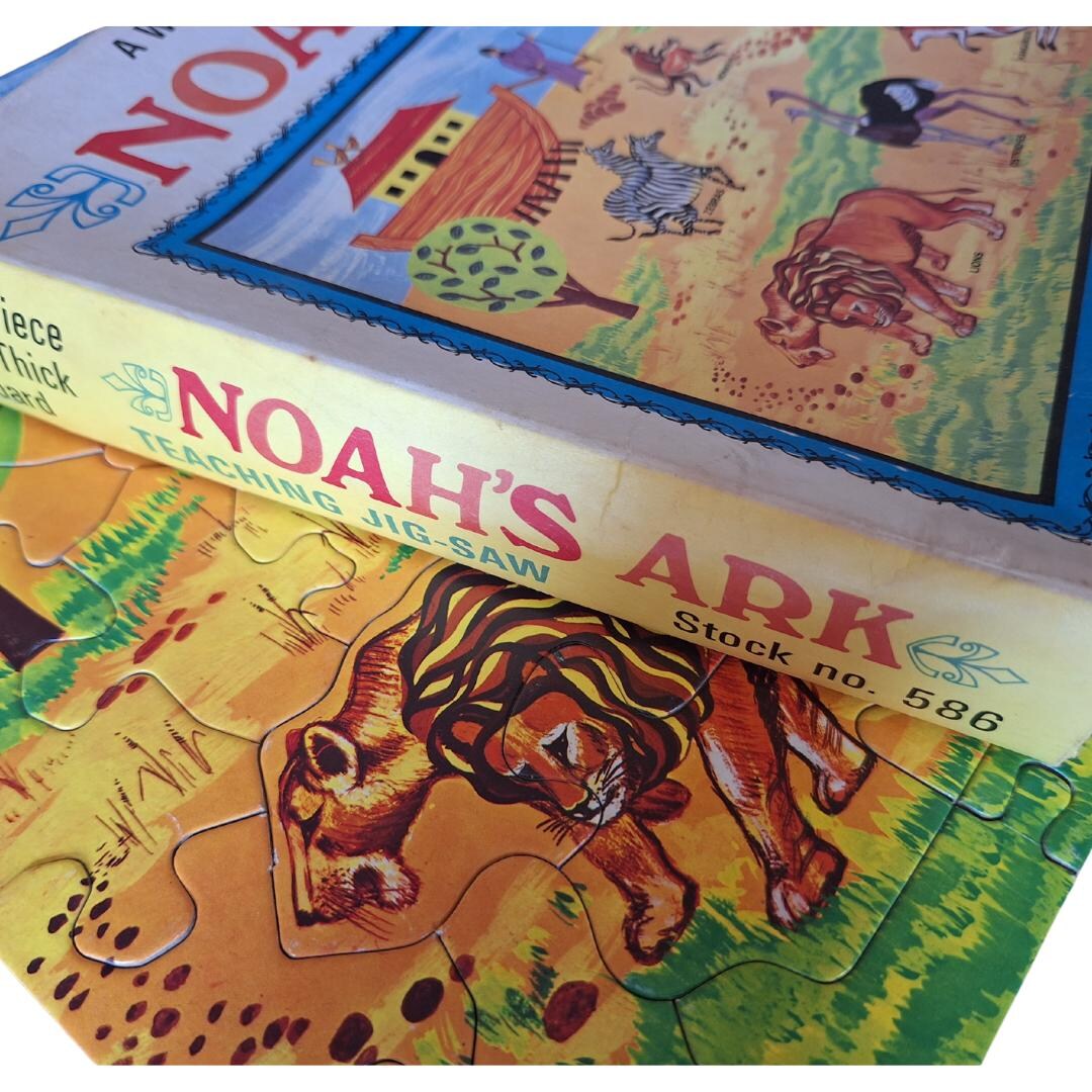 Waddingtons Vintage Jigsaw Puzzle Noah's Ark Children's Learning Boxed ...