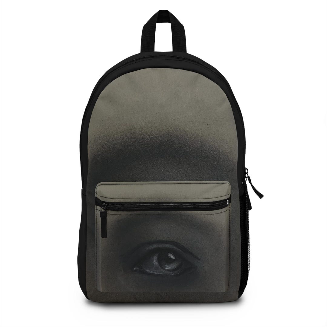 Single Realistic Eye Backpack | Surreal Monochrome Art, Minimalist - Etsy