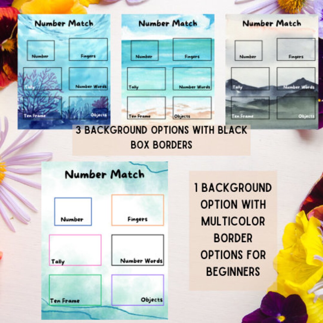 Montessori Counting Activity for Young Kids, Number Match Practice 1-10 ...