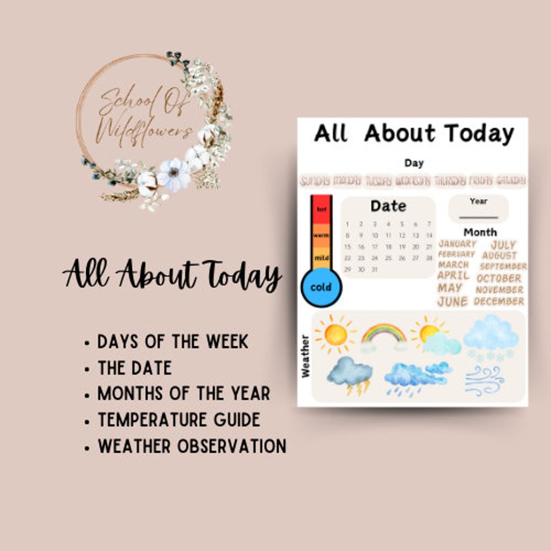 All About Today / Morning Menu / Morning Basket Activity - Etsy