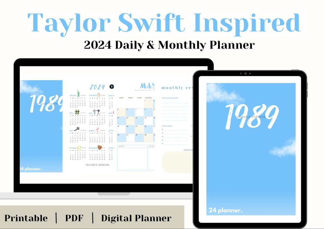 Taylor Swift Theme 1989 Album 2024 Planner - Etsy