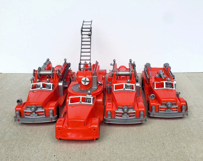 Four Vintage Eldon Fire Trucks - Etsy