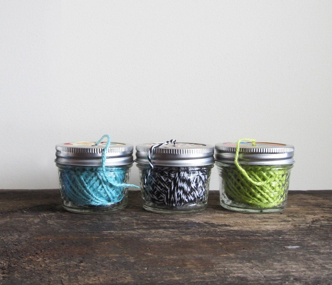 Set of 3 Mini Mason Jar String Dispensers - Etsy