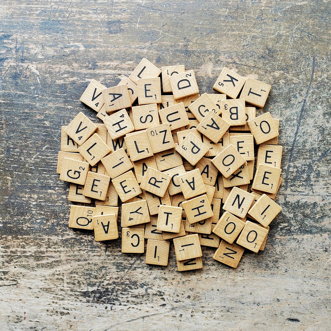 100 Vintage Scrabble Game Wood Tiles - Etsy