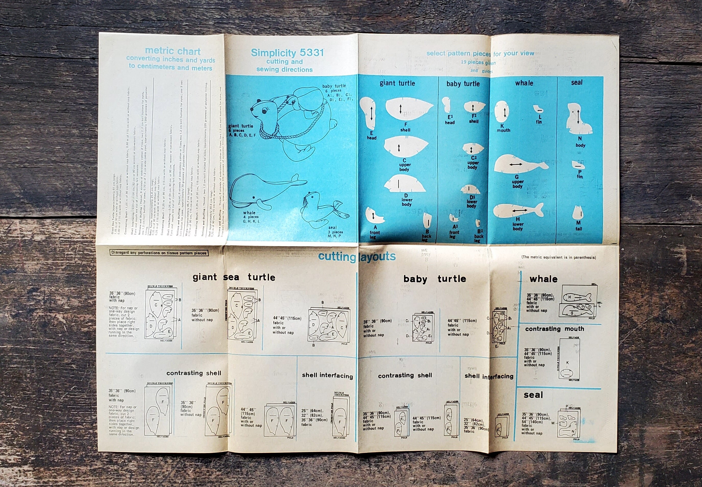 Vintage Uncut Simplicity 5331 Stuffed Animals Pattern seal - Etsy