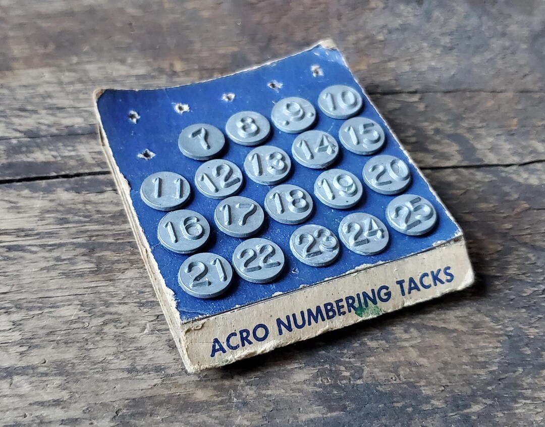 Vintage 1948 Acro Numbering Tacks Window Markers - Etsy